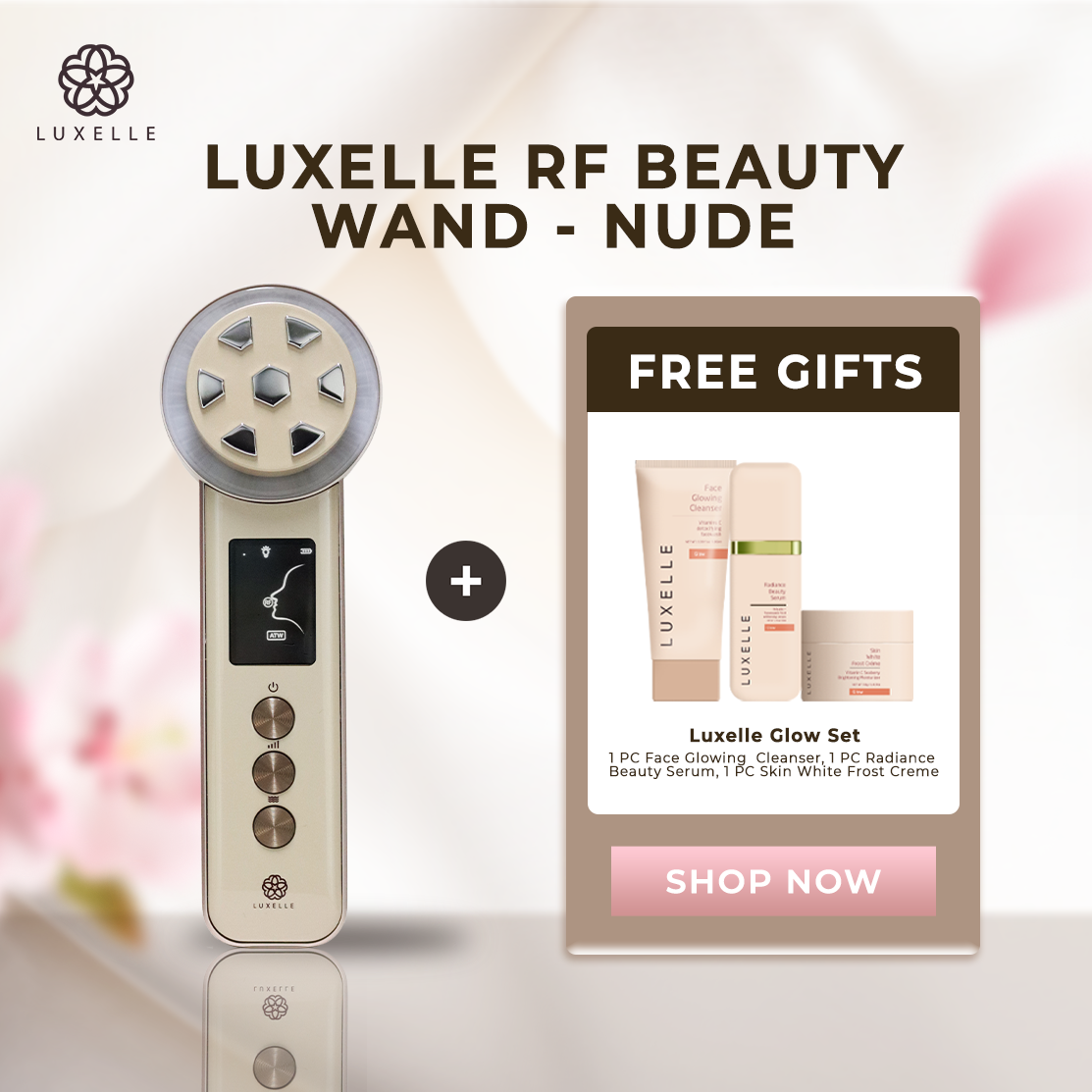 Luxelle RF Beauty Wand - Nude with FREE Glow Set – PurelivingPH